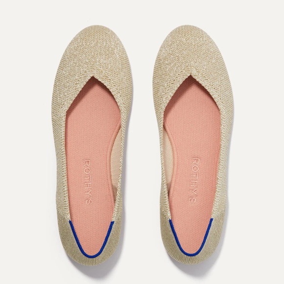 Rothy's | Shoes | Rothys The Flat Metallic Gold Womens 1 | Poshmark